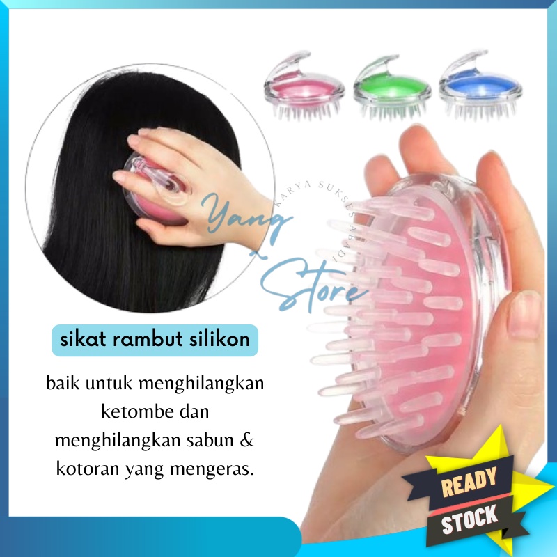 Jual Sikat Rambut Silikon Pemijat Kulit Kepala Dewasa Untuk Keramas ...
