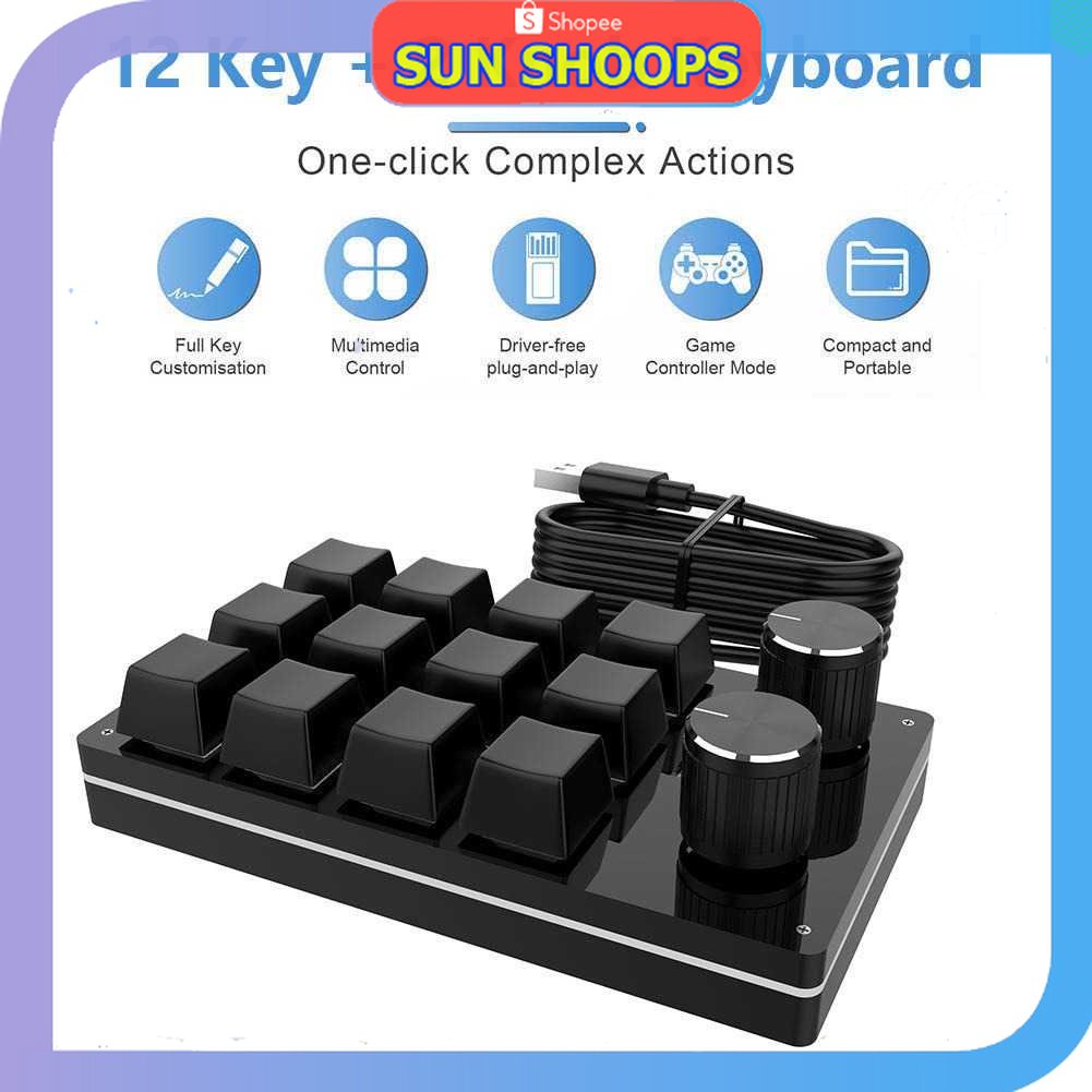 Jual SUN SHOOPS - VODOOL 12 Key Mechanical Keyboard USB Gaming Shortcut ...