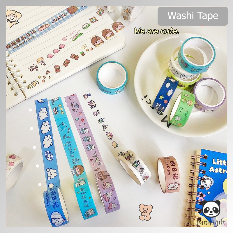 Jual Selotip Isolasi Kertas Washi Tape Deco Masking Tape Selotip Jurnal ...