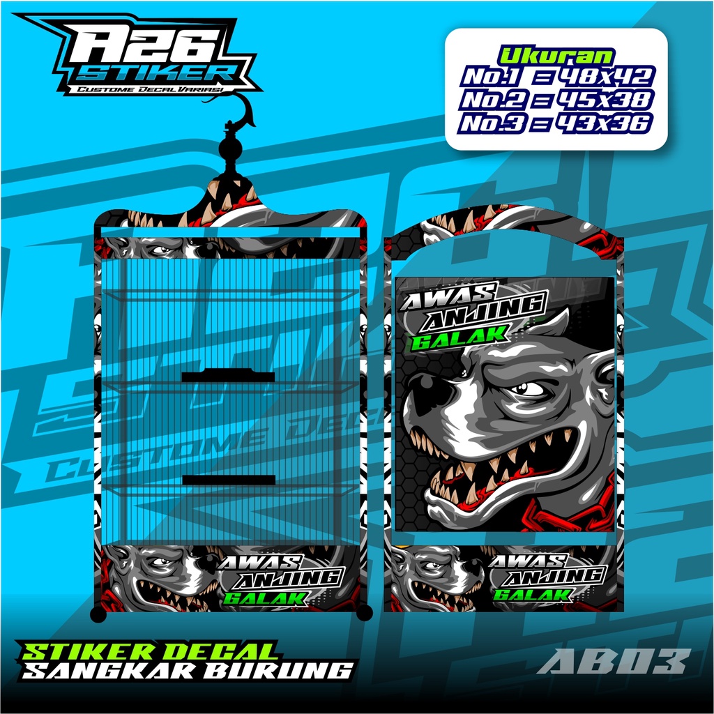 Jual Stiker Sangkar Burung Kicau Mania Custom Sangkar Burung kotak ...
