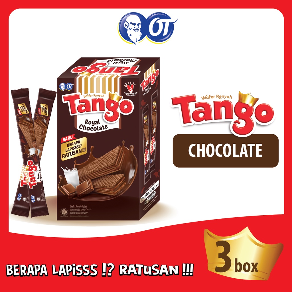 Jual WAFER TANGO ROYAL CHOCOLATE 5GR - [ISI 3 BOX] | Shopee Indonesia