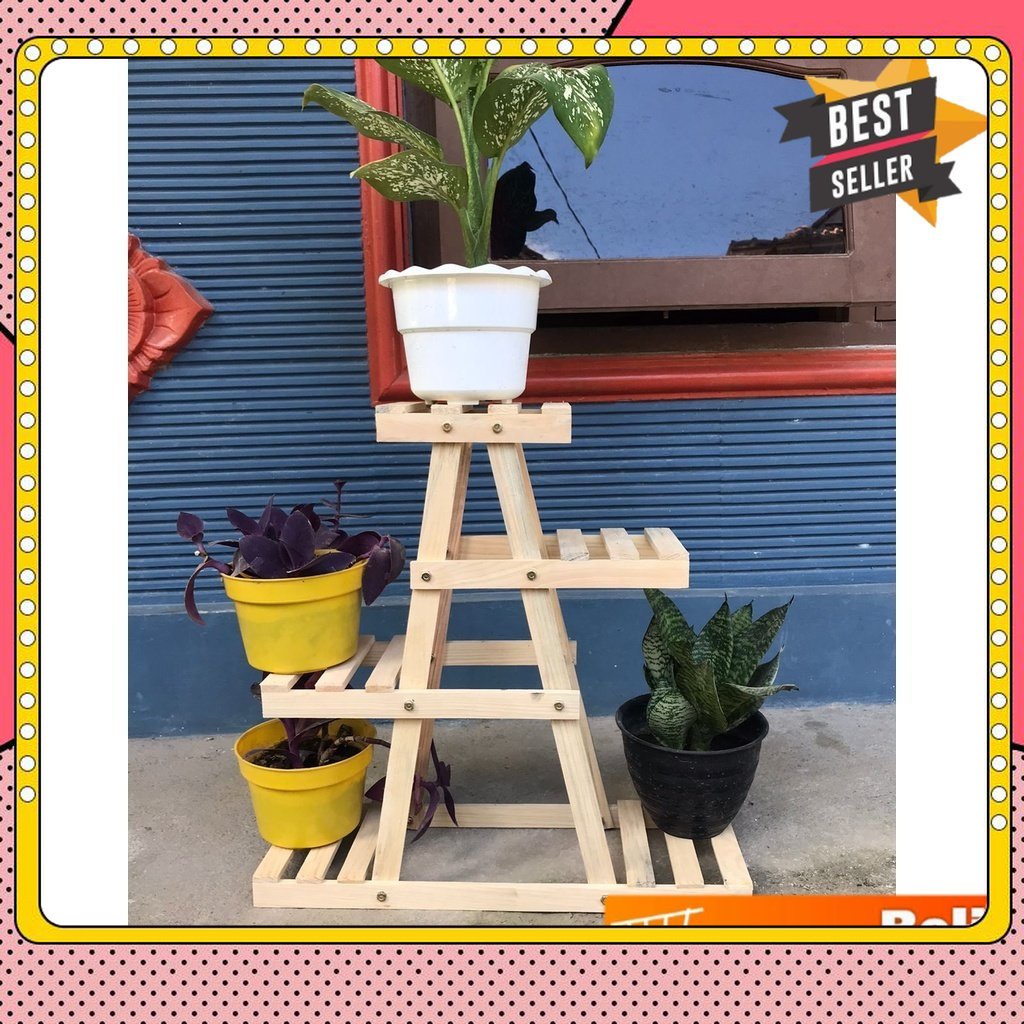 Jual RAK BUNGA SUSUN 5 POT/ RAK BUNGA UNik/ RAK SERBAGUNA KAYU / RAK ...