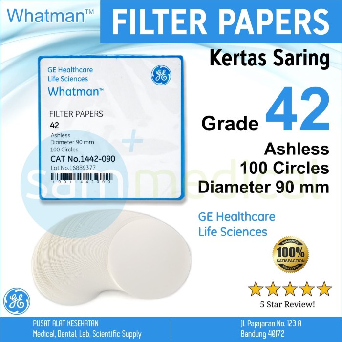 Jual Whatman Filter Paper - Grade 42 Diameter 90mm isi 100 | Shopee ...
