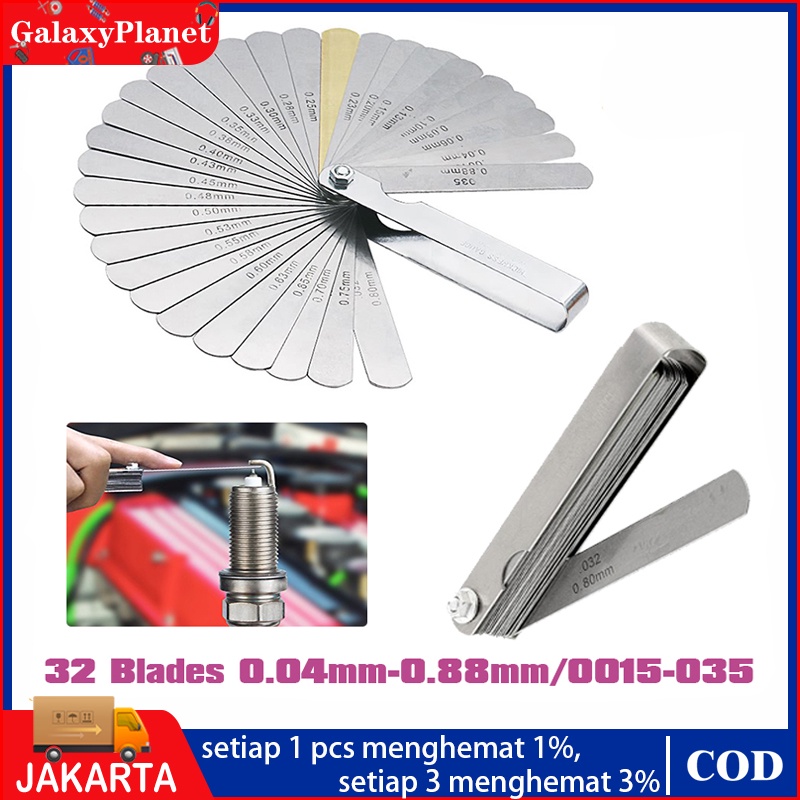 Jual Combination Feeler Gauge Metric Imperial Gapped Filler Measure/Alat Ukur Celah/ Feeler ...