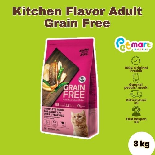 Jual Khusus Gojek/Grab Makanan Kucing Kering Dewasa Kitchen Flavor ...