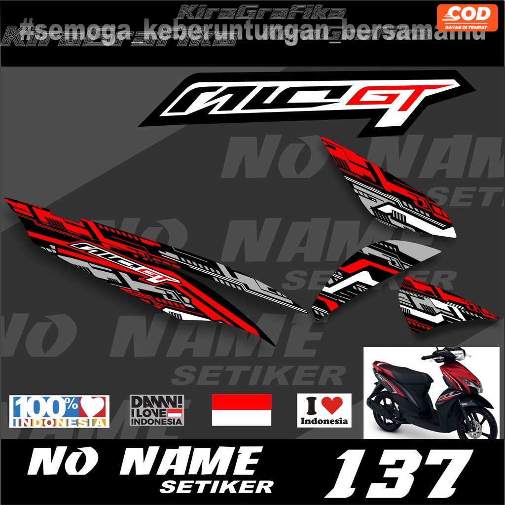 Jual STIKER VARIASI STRIPING YAMAHA MOTOR MIO GT (137) STICKER MOTIF ...