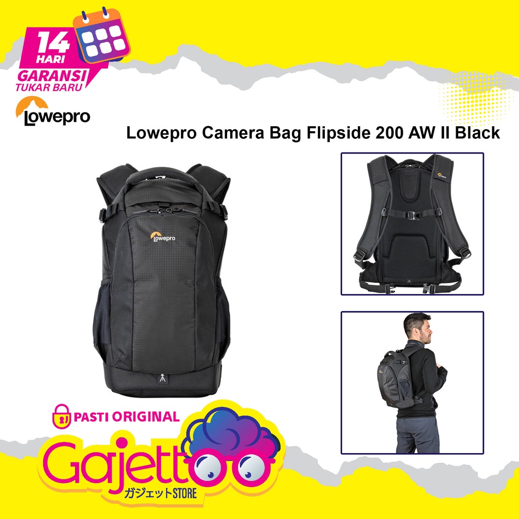 Jual Lowepro Flipside 200 AW II Camera Backpack Black | Shopee Indonesia