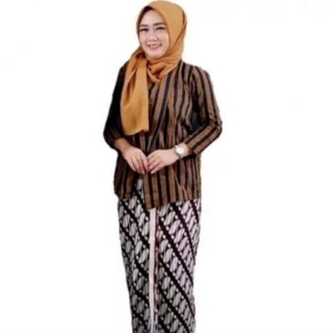 Jual Kebaya dan Sorjan Kebaya lurik+Jarik /Setelan Seragam Lurik / Baju Adat Jawa / Baju ...