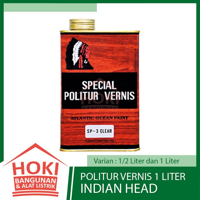 Jual POLITUR VERNIS INDIAN HEAD CLEAR 1L - Cat Kayu Plitur Pernis Dayak ...