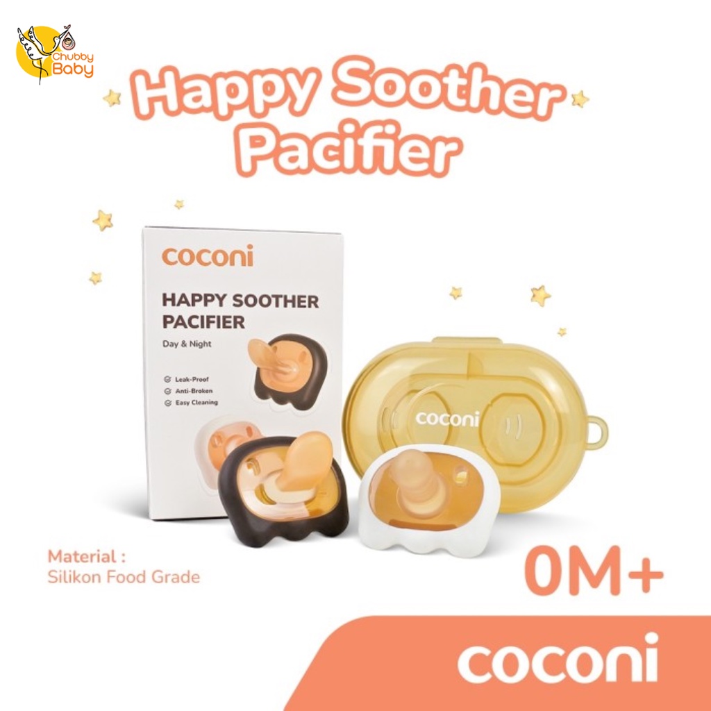 Jual COCONI Happy Soother Pacifier 2 Pcs Box | Empeng Dot Bayi 2 Pcs ...