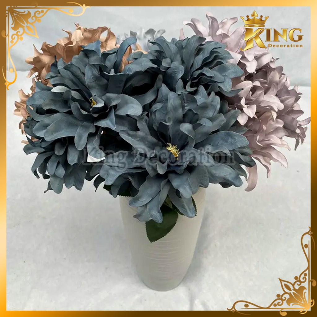 Jual Bunga Dahlia Tangkai Panjang Cabang 3 artificial Bunga Imitasi ...