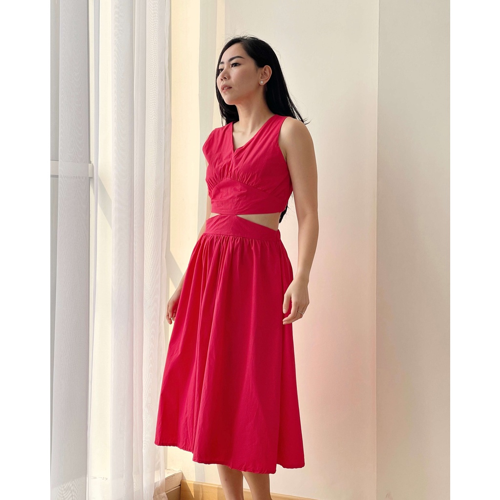 Jual Everlee Dress Rose Pink | Shopee Indonesia