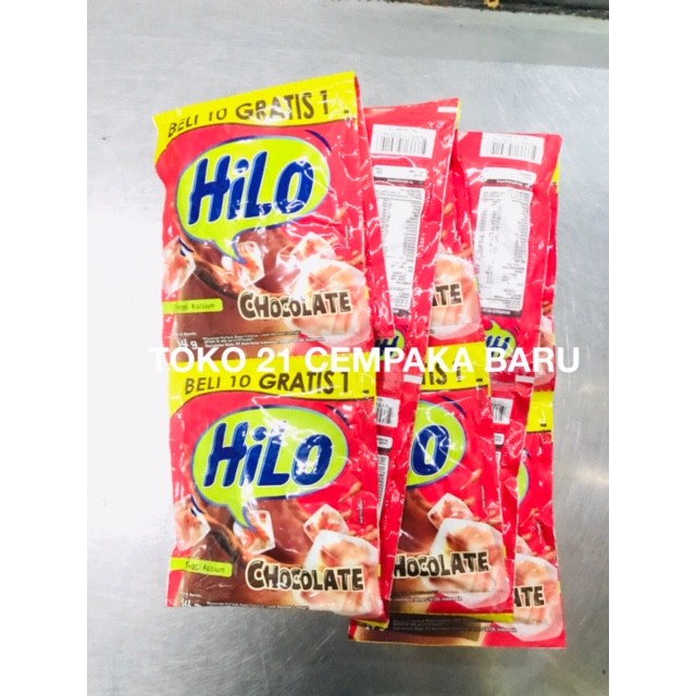 Jual Hi Lo Rasa CHOCOLATE Biasa 1 renceng isi 10 sachet | Susu Hilo ...