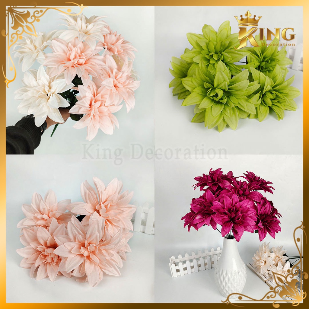 Jual COD BUNGA KRISAN JUMBO DIAMETER 14CM ARTIFICIAL - BUNGA SESERAHAN ...