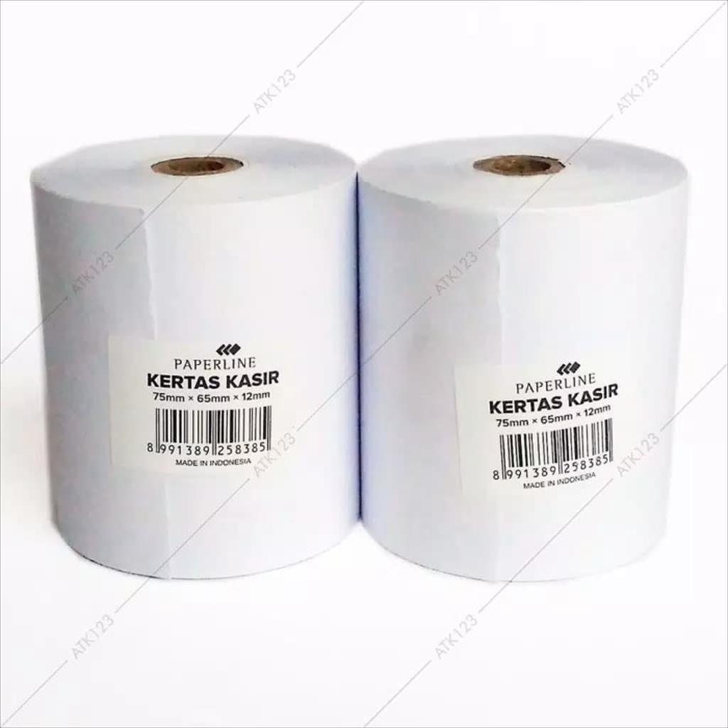 Jual Kertas Kasir 75mm x 65mm / Kertas Roll Paperline | Shopee Indonesia