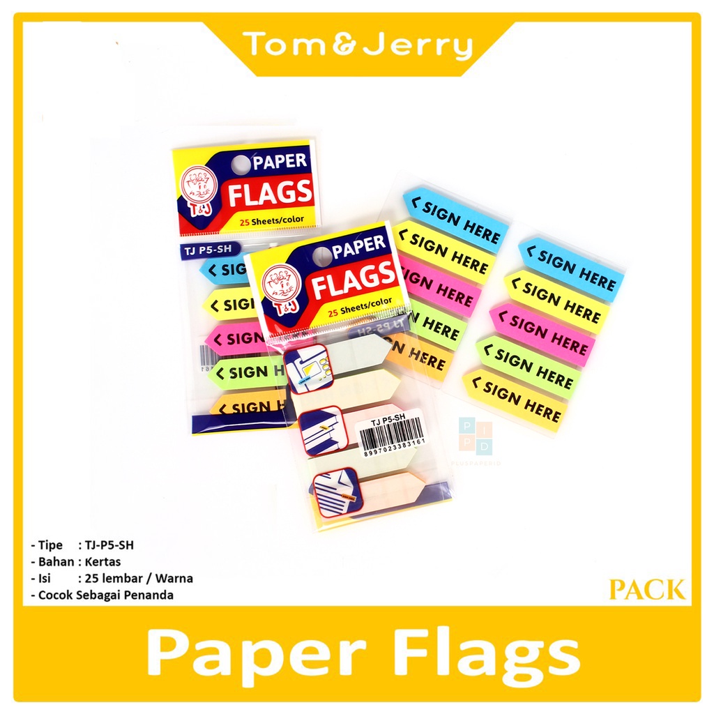 Jual TOM & JERRY - Label Kertas Flags TJ P5 SH Paper Flags - Pad ...