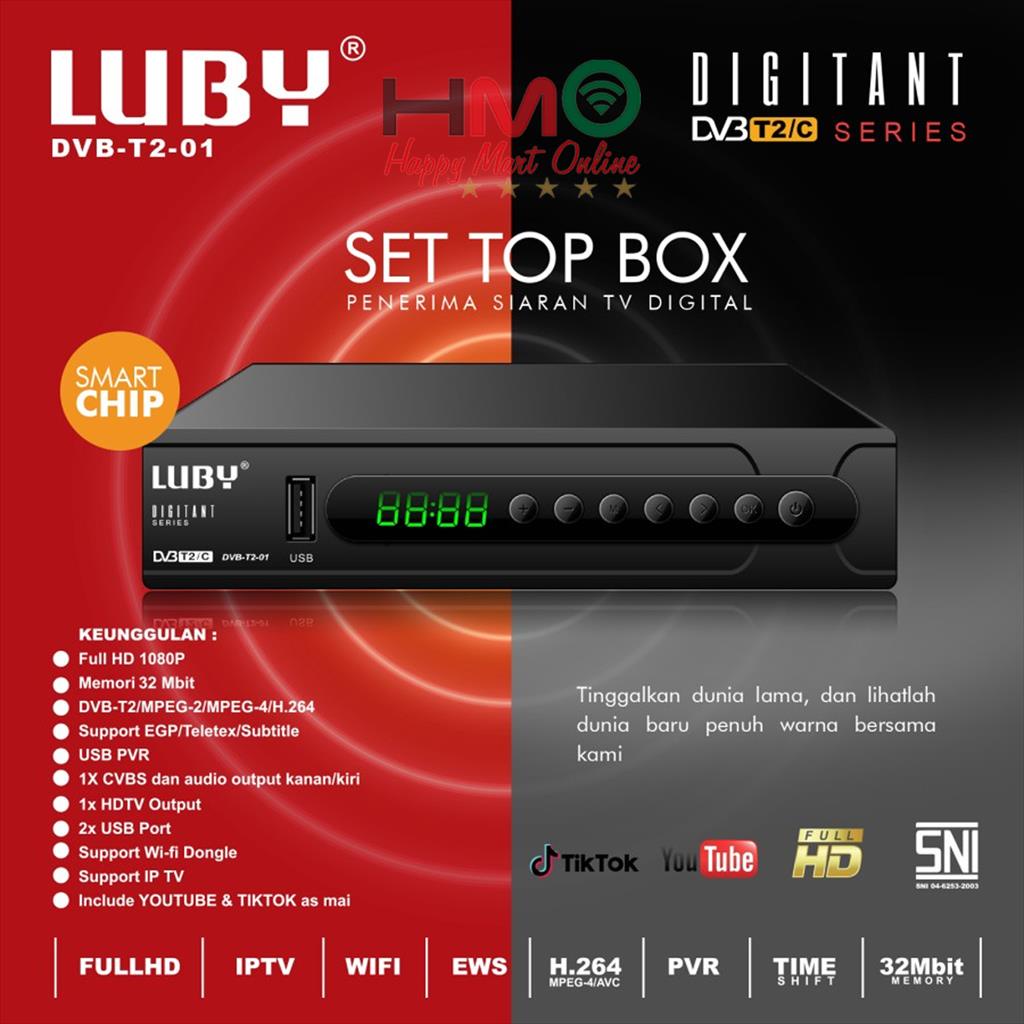 Jual Set Top Box Luby DVB T2 Receiver Siaran TV Digital STB | Shopee Indonesia