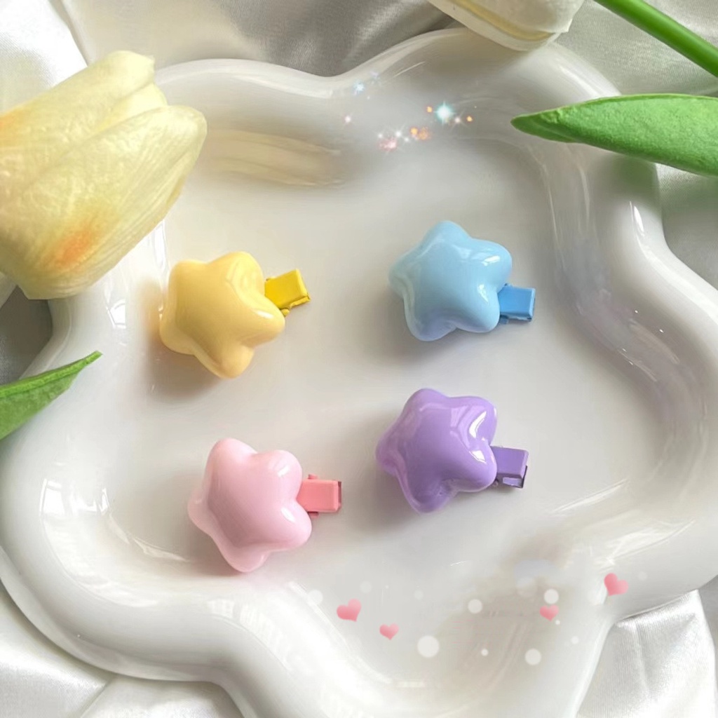 Jual jepit rambut mini anak2 model frosted macaron korea warna warni ...