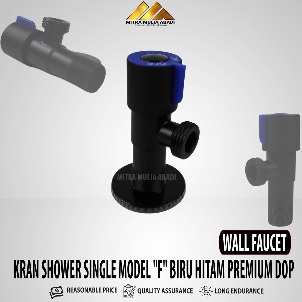 Jual Stop Kran Shower Single I KRAN SHOWER SINGLE MODEL "F" BIRU HITAM ...