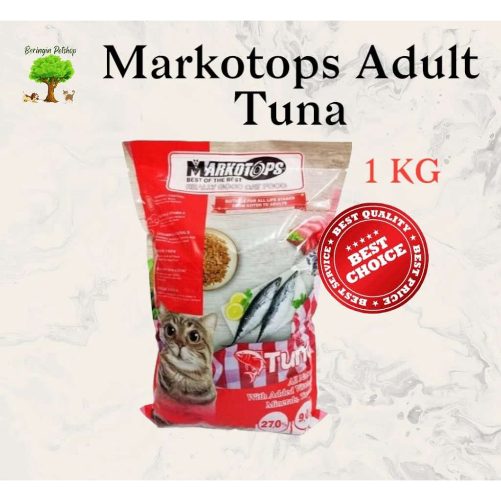 Jual MARKOTOP DRY CAT FOOD TUNA 1 KG | Shopee Indonesia
