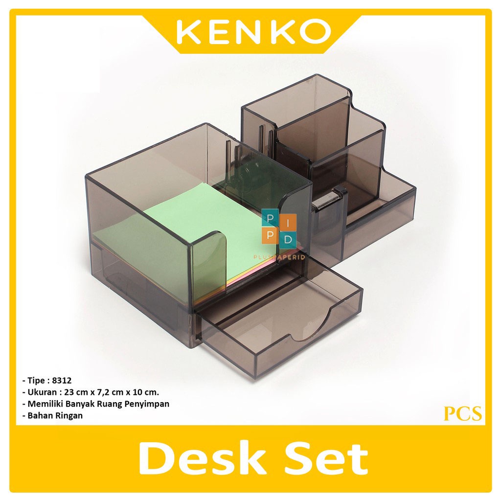 Jual KENKO - Desk Set 8312 Tempat Alat Tulis Plastik - Pcs | Shopee Indonesia