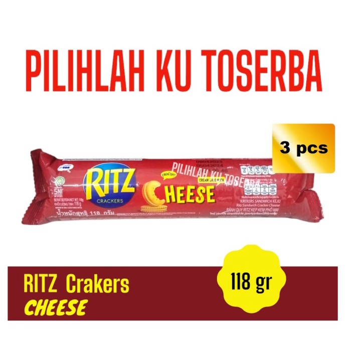 Jual Biskuit RITZ sandwich CHEESE Roll 118 gr - ( HARGA 1 PAKET ISI 3 ...
