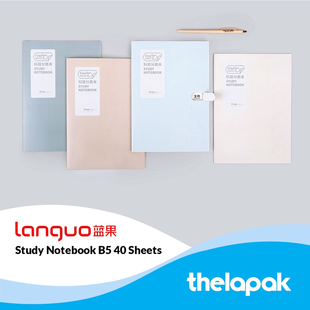Jual Buku Tulis B5 Languo 40 Sheets Study Notebook with Stickers ...