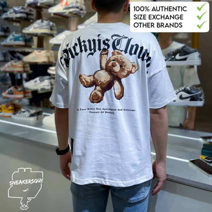 Jual RIC Ricky is Clown Gothic Hanging Bear Wide White Tee Original ...