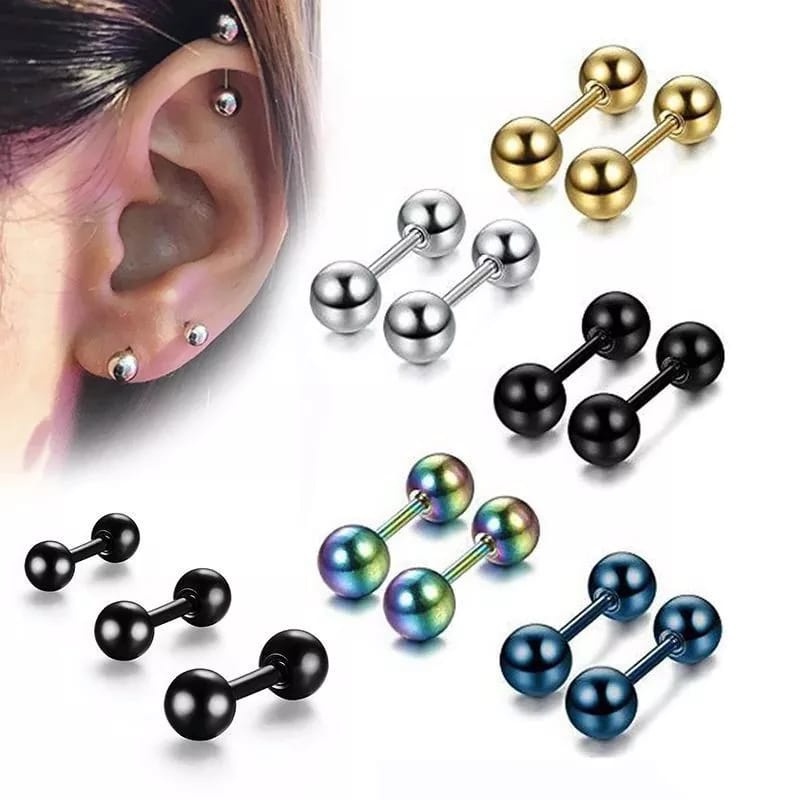 Jual [Najwa99 Accesories] ANTING TITANIUM TERLARIS ANTING TINDIK BARBEL ...