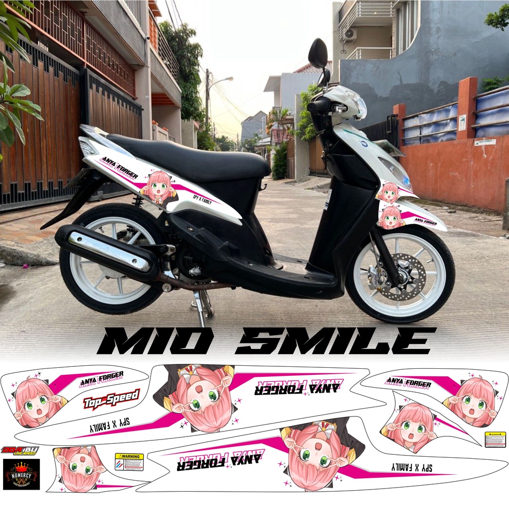 Jual COD STICKER STRIPING MIO SMILE MOTIF ANYA FORGER VARIAN WARNA ...