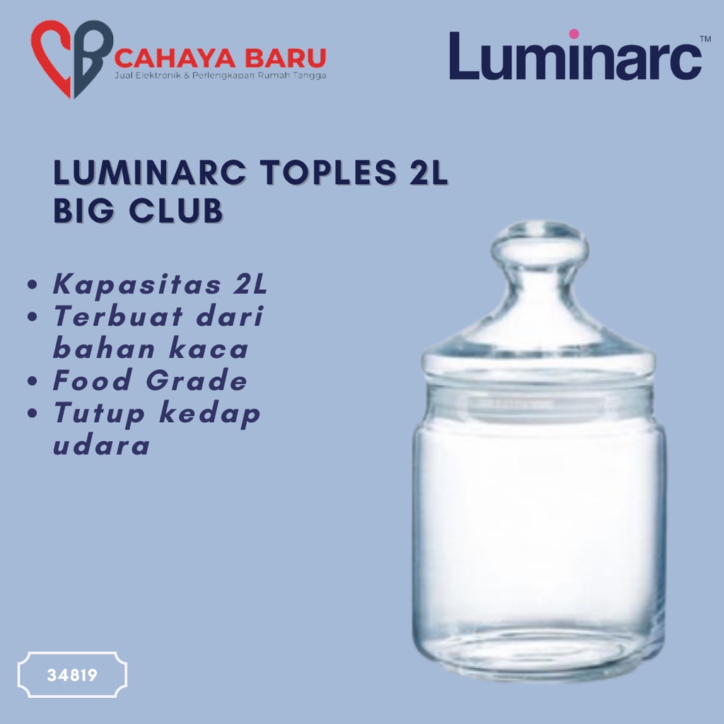 Jual LUMINARC TOPLES 2L BIG CLUB 34819 | Shopee Indonesia