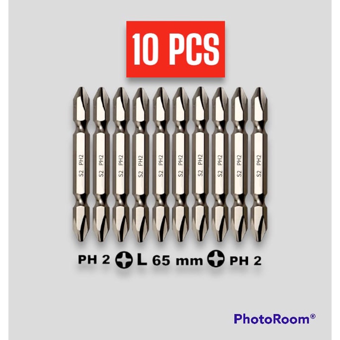 Jual Paket isi 10pc Mata Obeng Gypsum PH1 x 65mm / Mata Obeng Sekrup ...