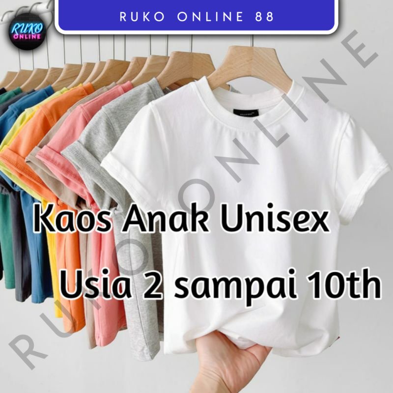 Jual Kaos Polos Anak Anak Kaos Oblong Anak Unisex Cowok/Cewek Baju ... Jual Kaos Polos Anak Anak Kaos Oblong Anak Unisex Cowok/Cewek Baju ...