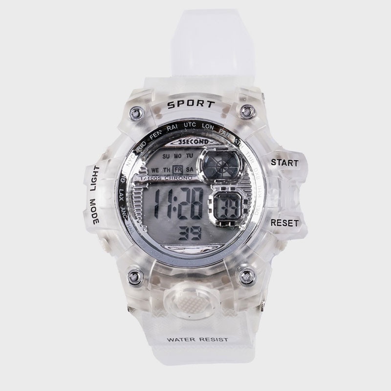 Jual 3Second Jam Tangan Analog Wanita Transparan Strap Rubber Digital ...