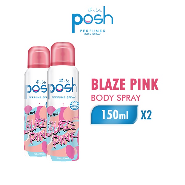 Jual Posh Body Spray Blaze Pink 150 mL x 2 | Shopee Indonesia