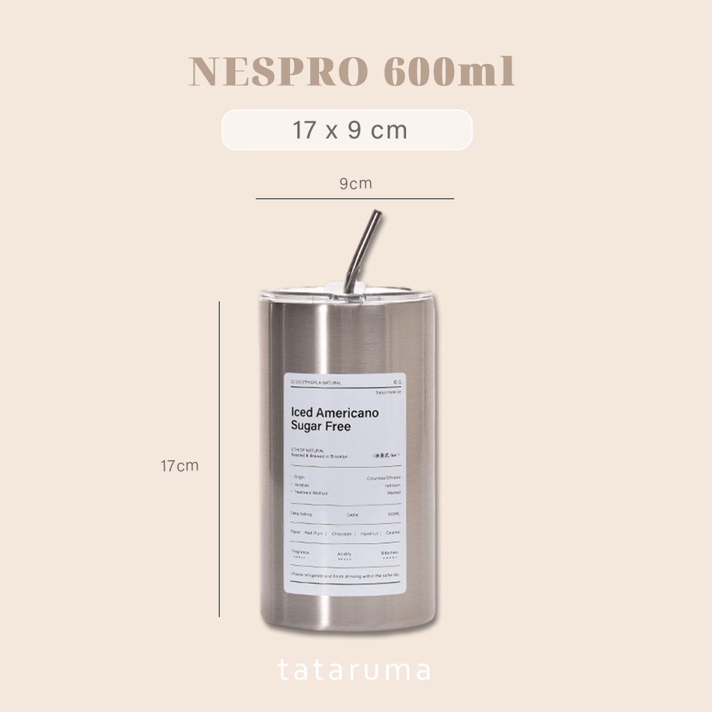 Jual TATARUMA Nespro - Tumblr Full Stainless Steel 304 Estetik Kedap ...