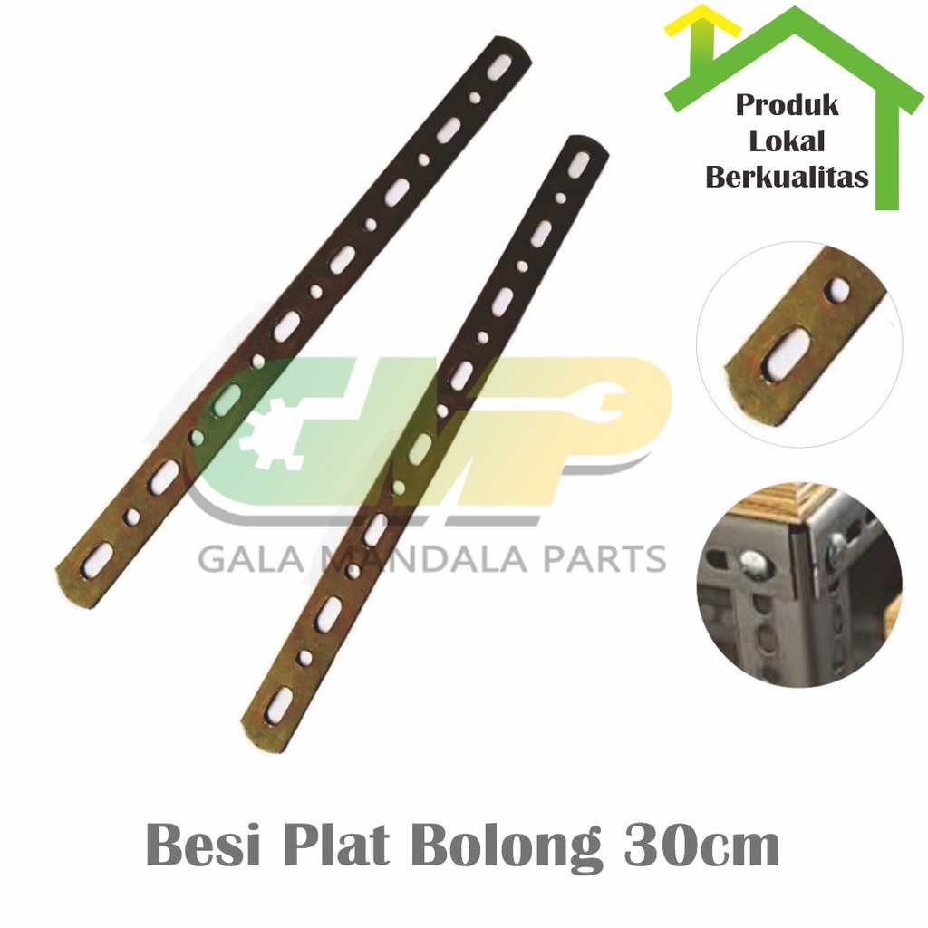 Jual Besi Plat Bolong Multifungsi Strip Lubang Bracket Dudukan ...