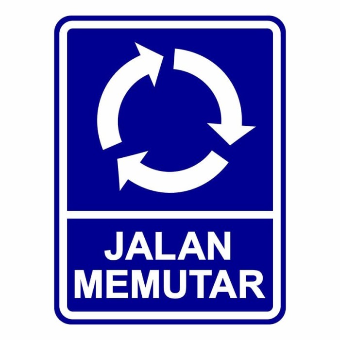 Jual Rambu Petunjuk Jalan Memutar 45cm x 30 cm plat akrilik | Shopee ...