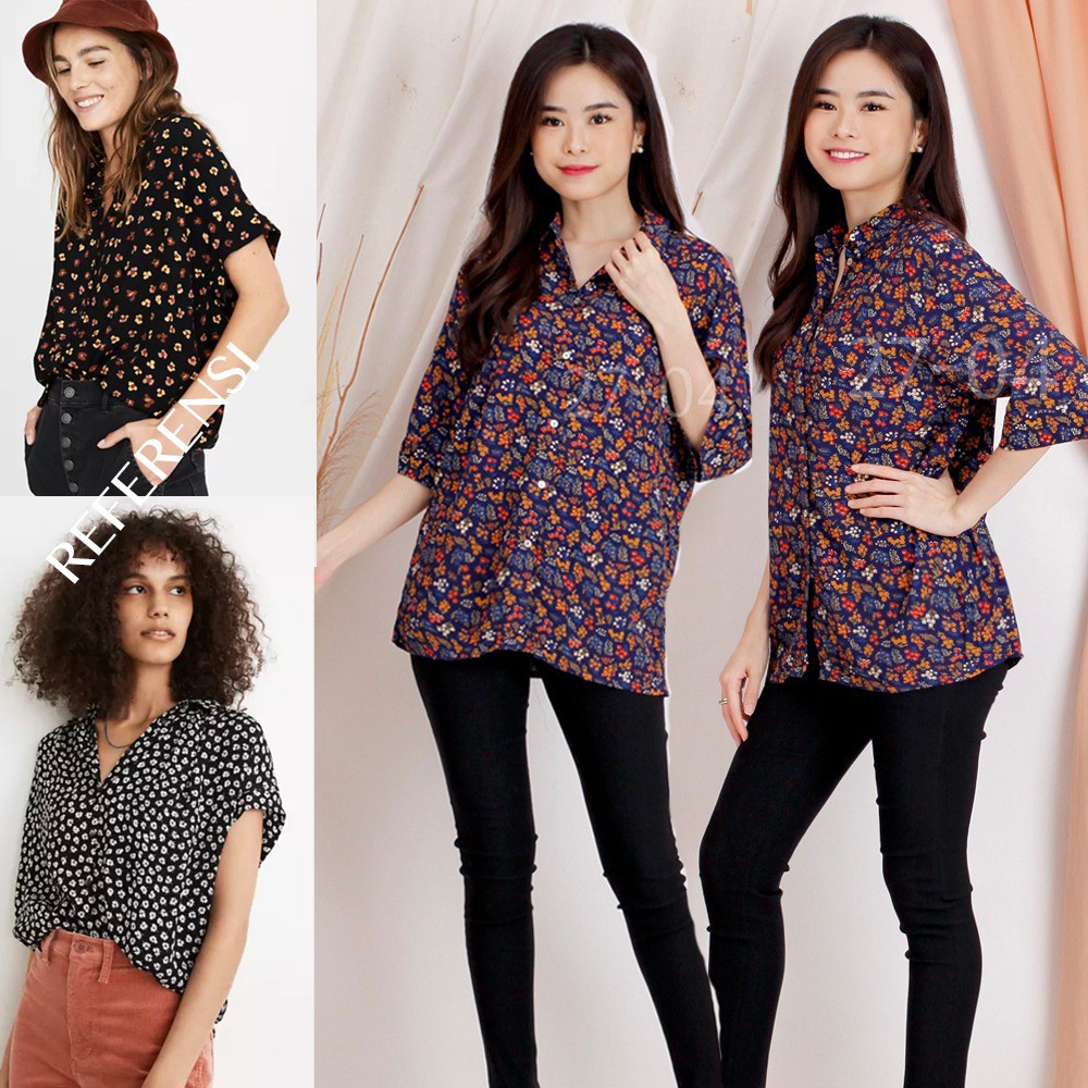 Jual NieFashion27 Blouse Wanita Keren Lengan Pendek (MDW02 DRAPEY SHIRT ...