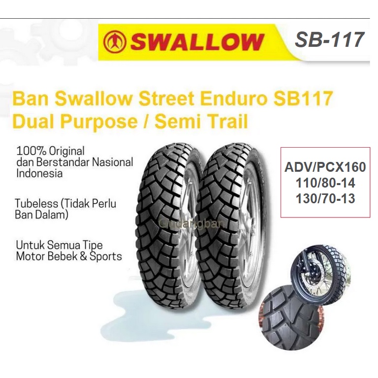 Jual ( PAKET 2 BAN ADV - R14 & R13 ) STREET ENDURO SB117 !! 110 80 14 ...