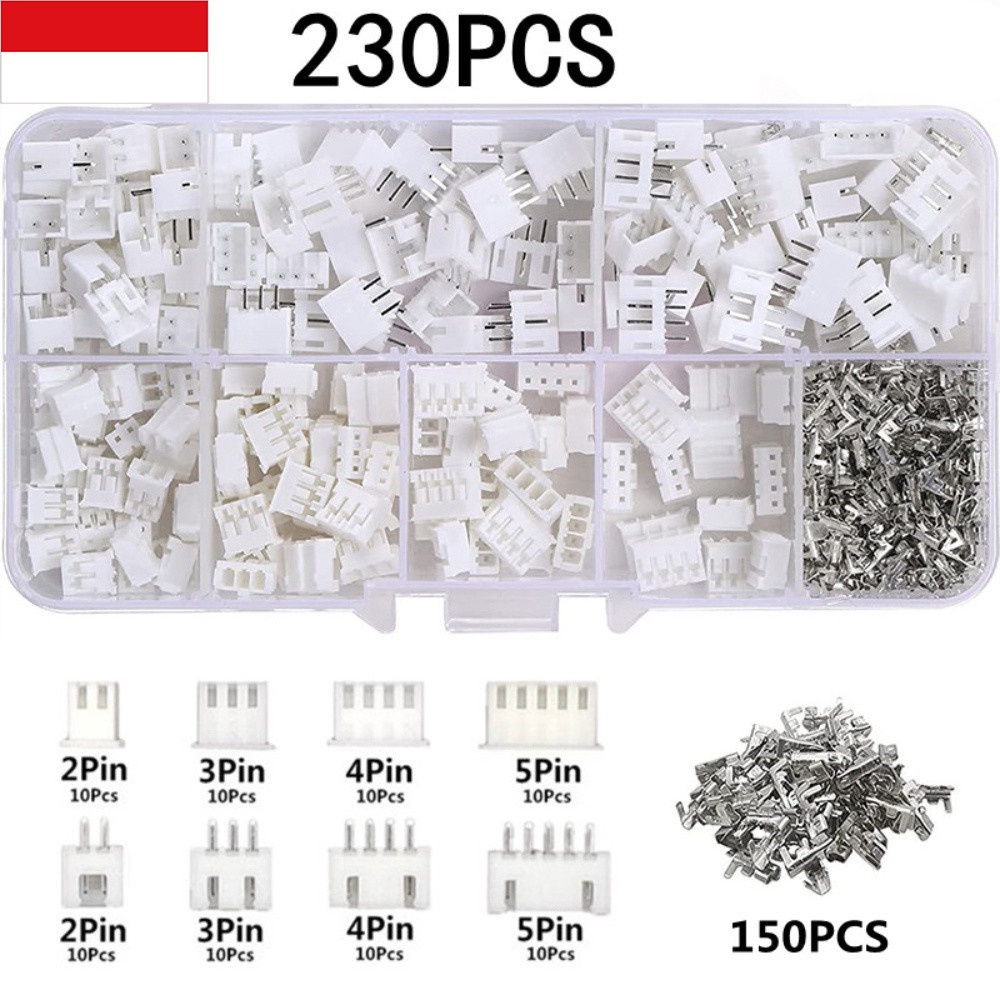 Jual 230PCS JST XH2.54mm 2 3 4 5 Pin Papan Konektor Plug Mini Mikro Pria Wanita Kit | Shopee ...