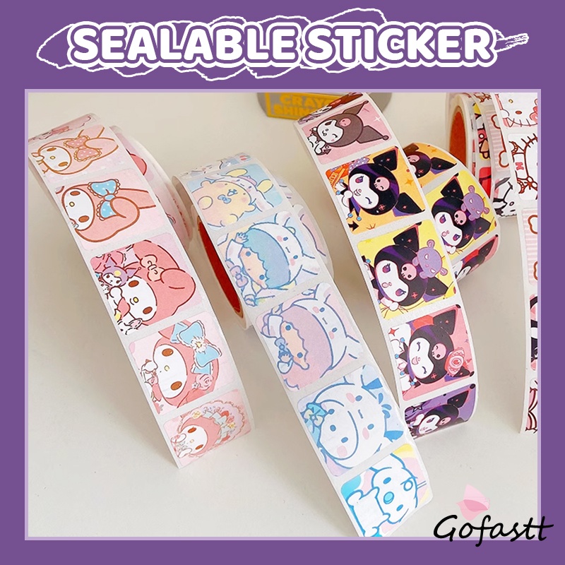 Jual Stiker Gulung Kartun Lucu Stiker Penyegelan Bentuk Persegi ...