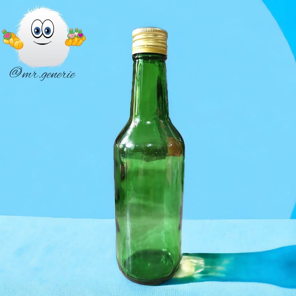 Jual Mr.Generie 350mL Green Glass Bottle with Aluminium Lid / Botol ...