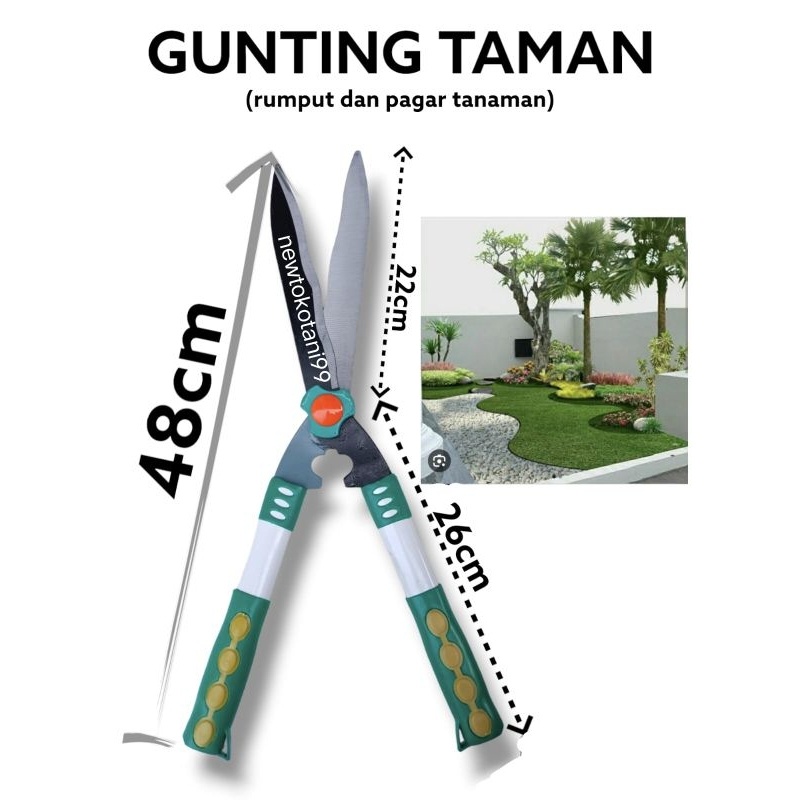 Jual Gunting rumput besar 48cm gunting taman tanaman gunting pagar ...