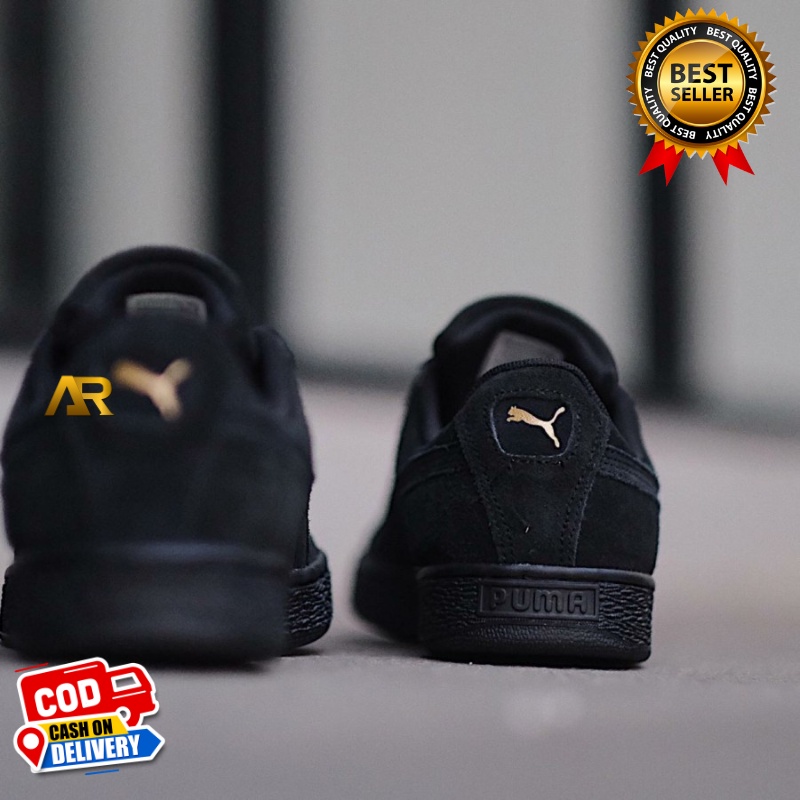 Jual SEPATU SUEDE HITAM, SEPATU HITAM POLOS, SEPATU FULL BLACK, SEPATU ...
