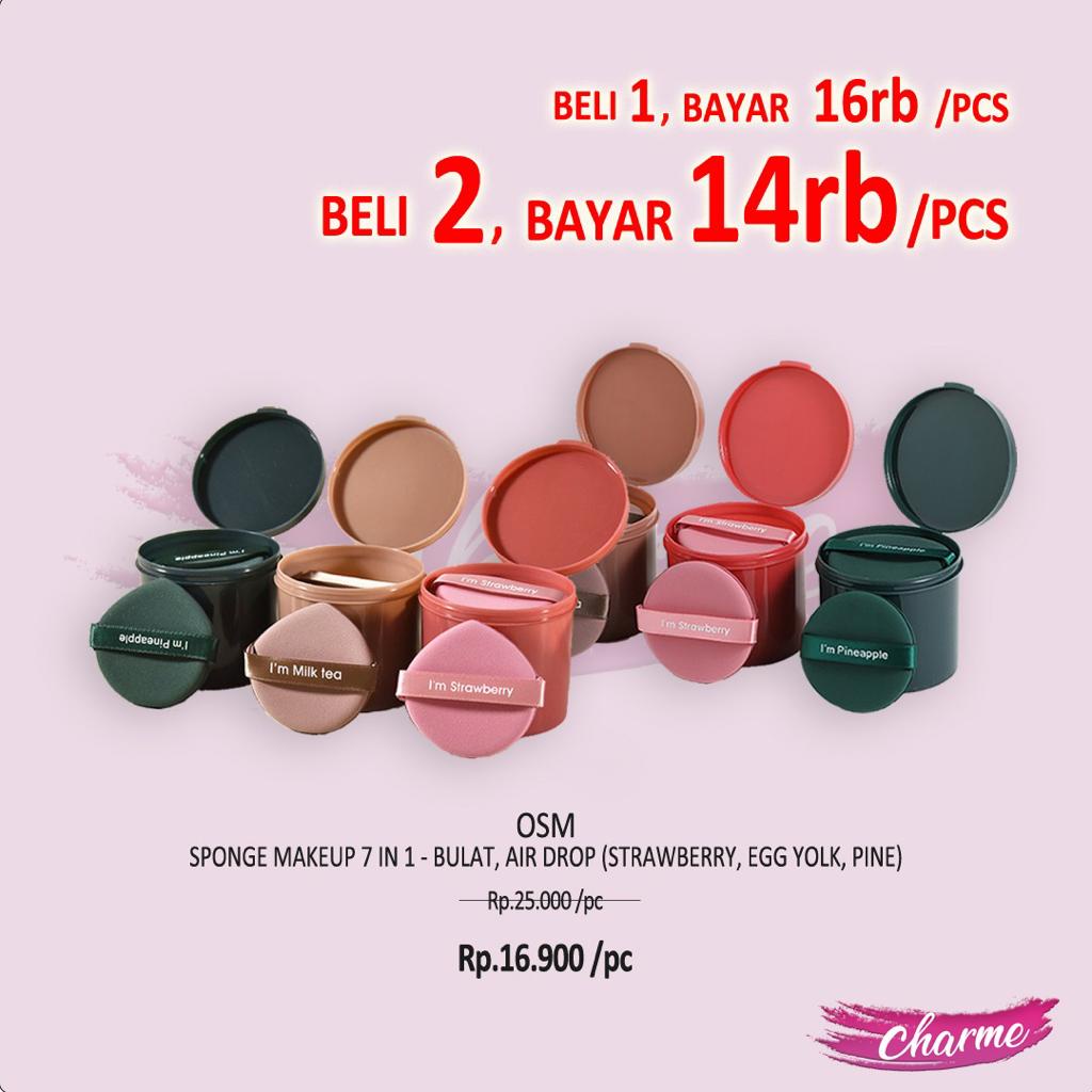 Jual (READY & ORI) OSM Sponge Spons Makeup 7 in 1 Bulat Airdrop atau 5 ...