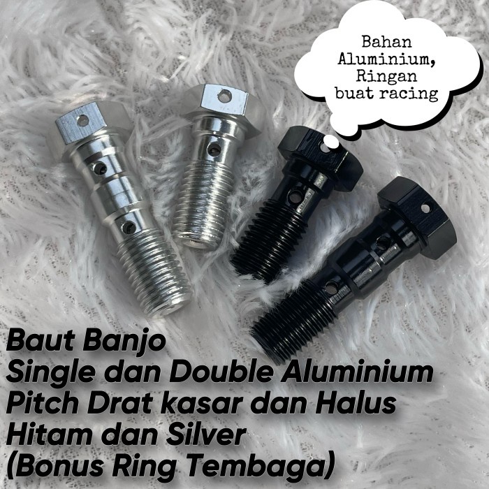 Jual Baut banjo kaliper baut rem aluminium racing drat halus dan kasar | Shopee Indonesia