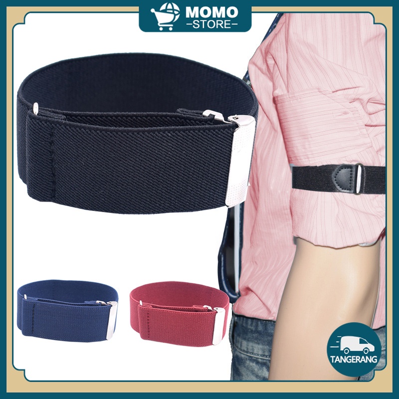 Jual 1Pasang Non Slip Shirt Sleeve Garter / Adjustable Arm Garter Band ...