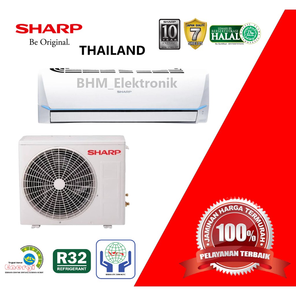 Jual AC SHARP AH-A9SAY 9 SAY 1PK AC SHARP 1PK THAILAND AC 1PK LOW WATT ...