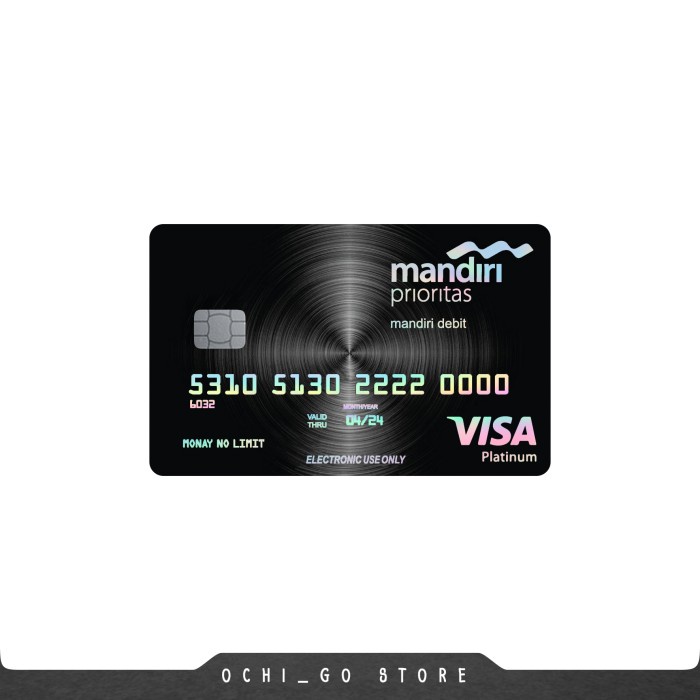 Jual Stiker Atm Garskin Skin Card Custom Bank Prioritas Sticker Kartu ...